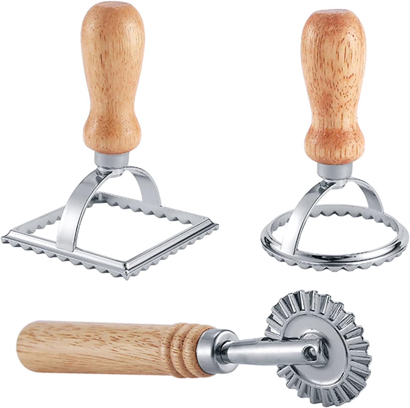 Amazon.com: Ravioli Maker Stamp Cutter with Roller Wheel Set, Pasta ...