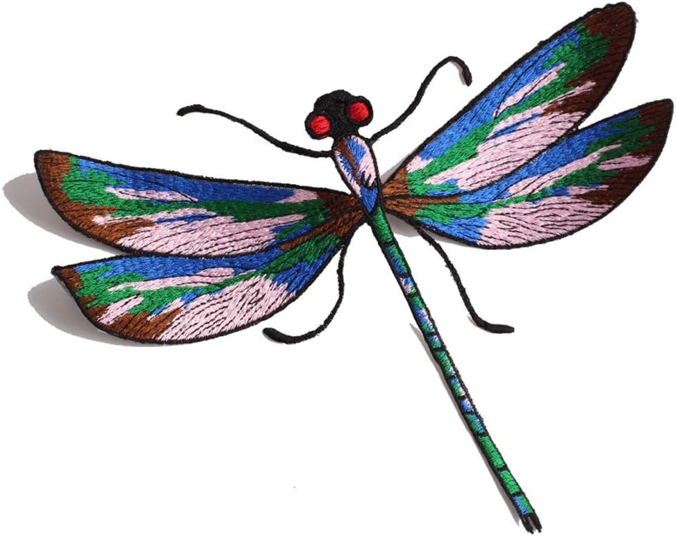 Amazon.com: 9 Pcs Embroidered Cartoon Dragonfly Patch Iron On Patches ...