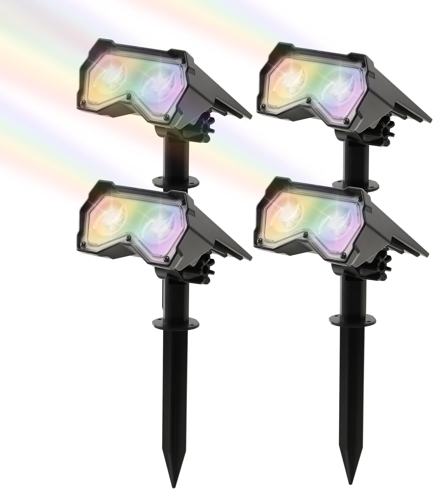 solebell Solar Spotlights Outdoor [ 8 Colors/10 Modes], 2 in 1 Solar ...