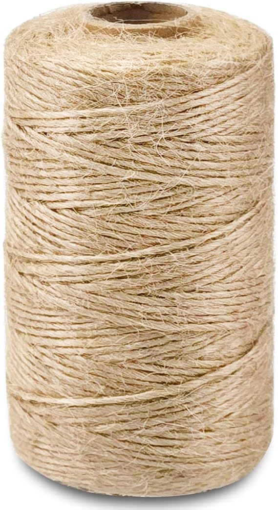 Amazon.com: SMART&CASUAL 2mm Natural Jute Twine String Thin for Craft ...