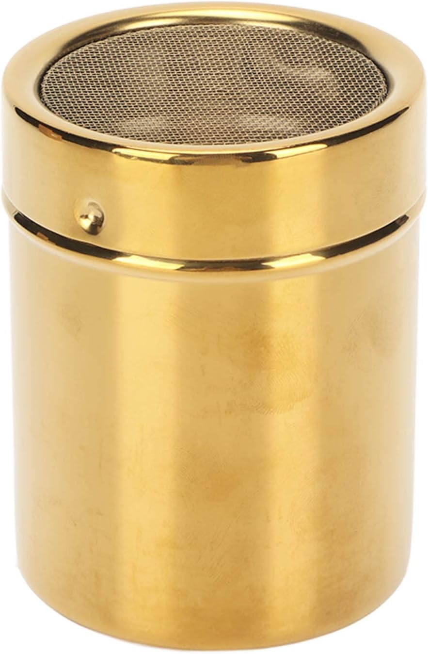 Amazon.com: Powder Shaker Sugar Shaker with Lid, Gold Salt And Pepper ...