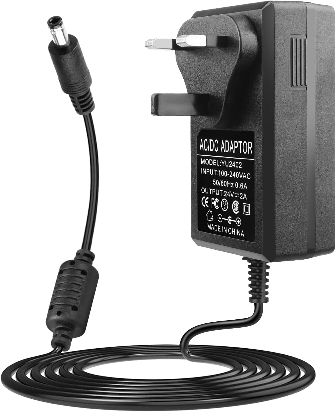 24V 2A Power Supply, COLM AC DC 24V 48W Switching Power Adapter Supply ...