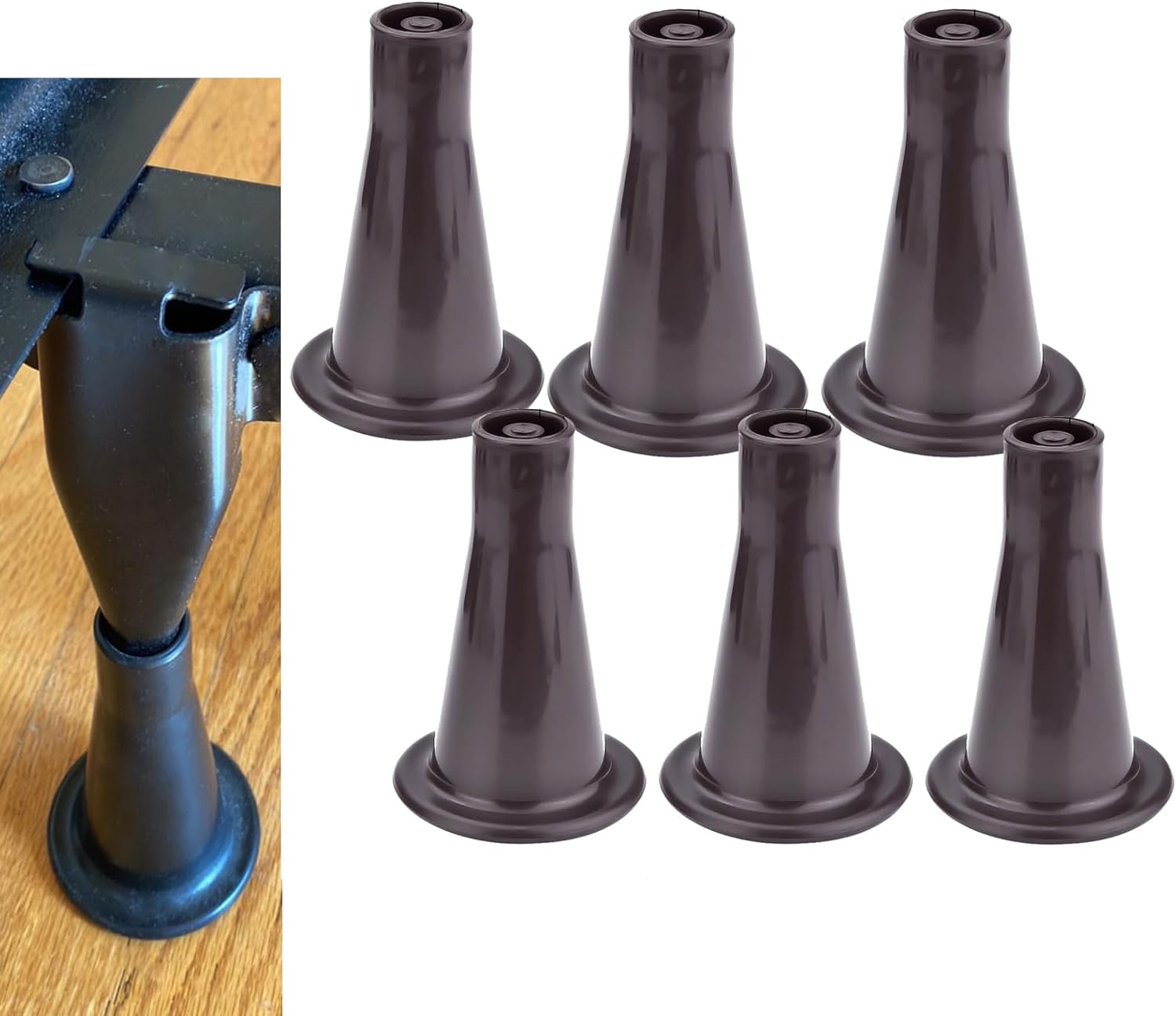 Amazon.com: 6PCS Reinforced Bed Frame Feet That Replace Wheels. Prevent ...