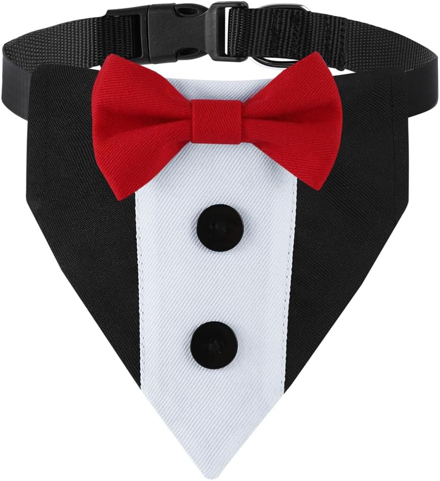 Dog Tuxedo, Dog Wedding Bandana Collar,Dog Birthday Suit, Adjustable ...