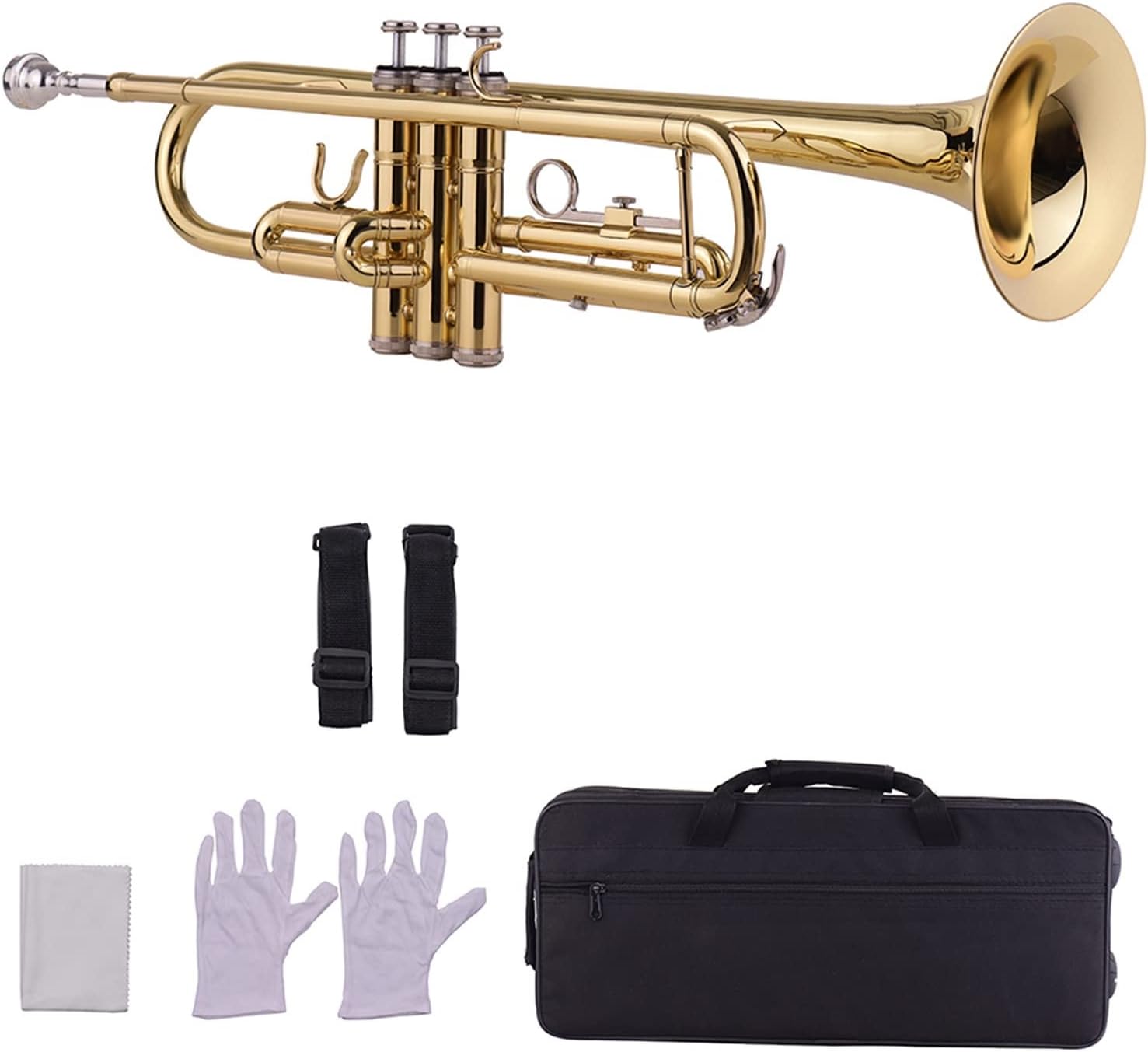 Amazon.com - Standard Bb Trumpet Brass Trumpet Wind Instrument with ...