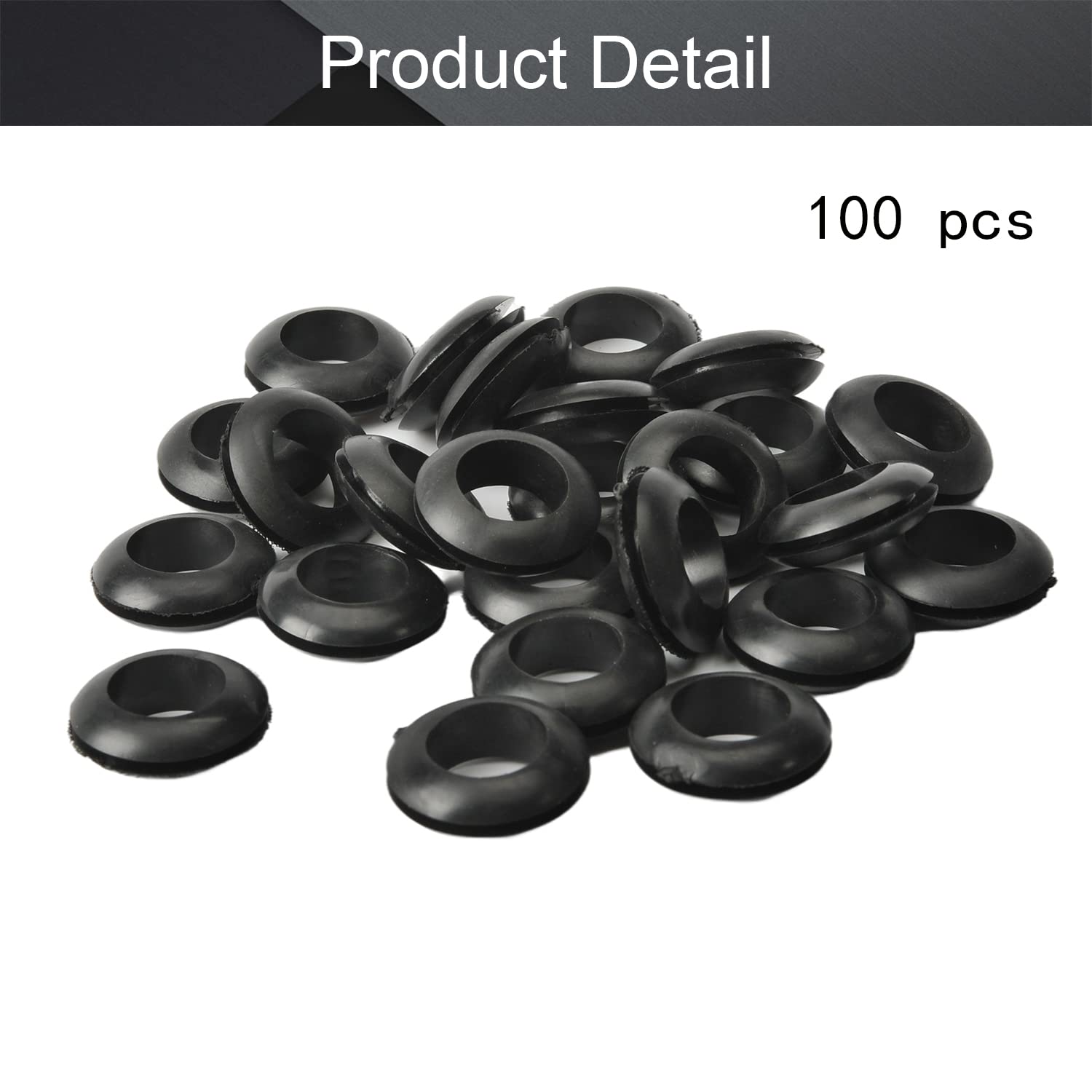 Snapklik.com : Rubber Grommet 100Pcs 16mm Inner Dia Oil Resistant ...