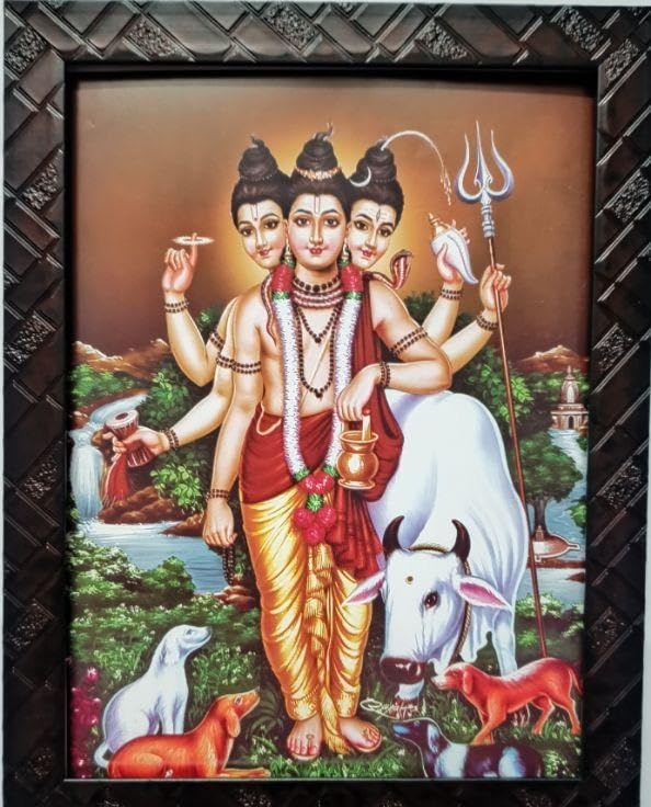 Lord Guru Dattatreya Swamy Gurudatta Dattaguru Datta Photo Frame 9 * 12 ...