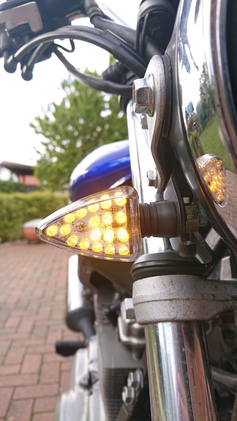 ISSYZONE 4 x LED Motorrad Mini Blinker, E geprüft LED Motorradblinker ...