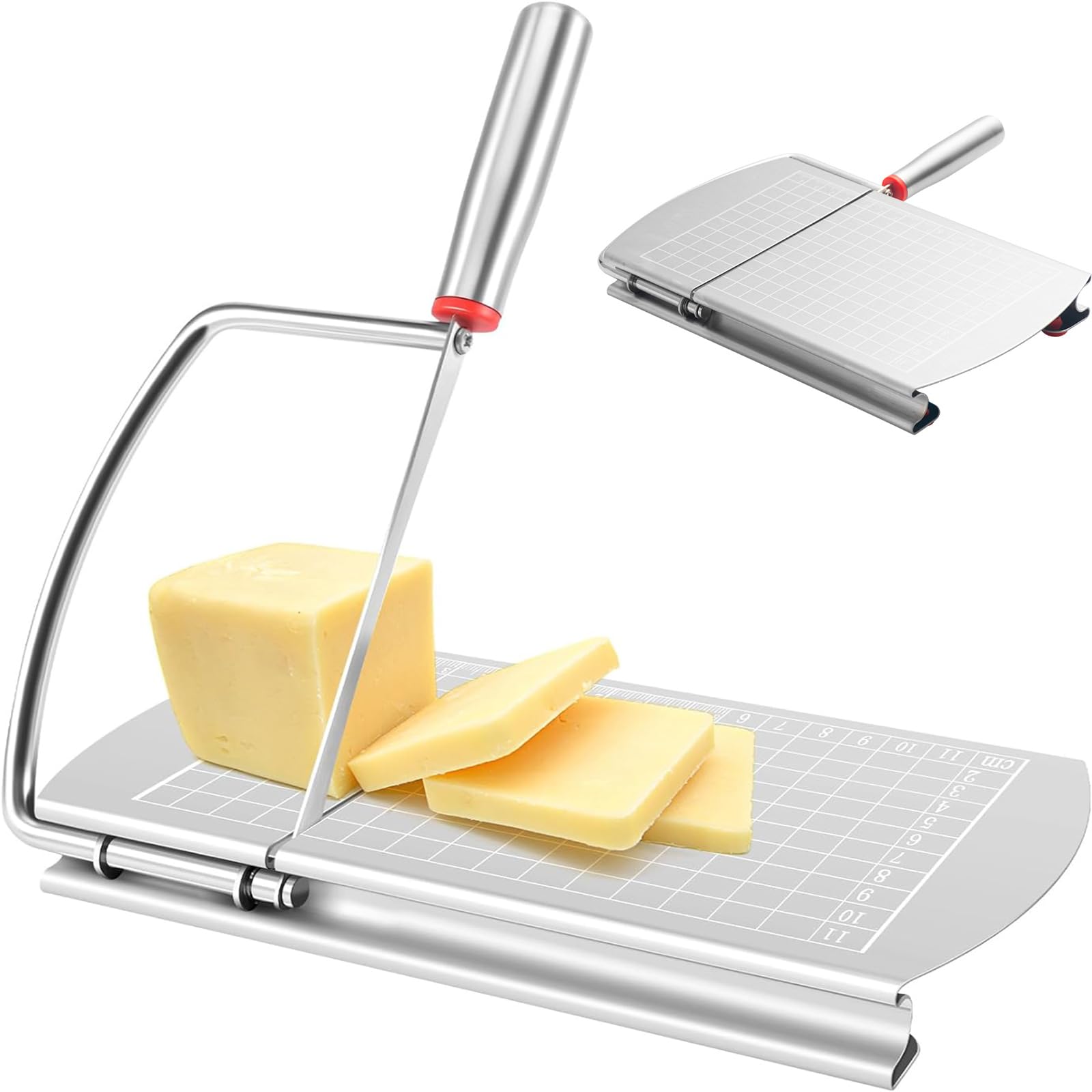 LXTaoler Cheese Slicer, Stainless Steel Cheese Cutter with Blade Suit ...