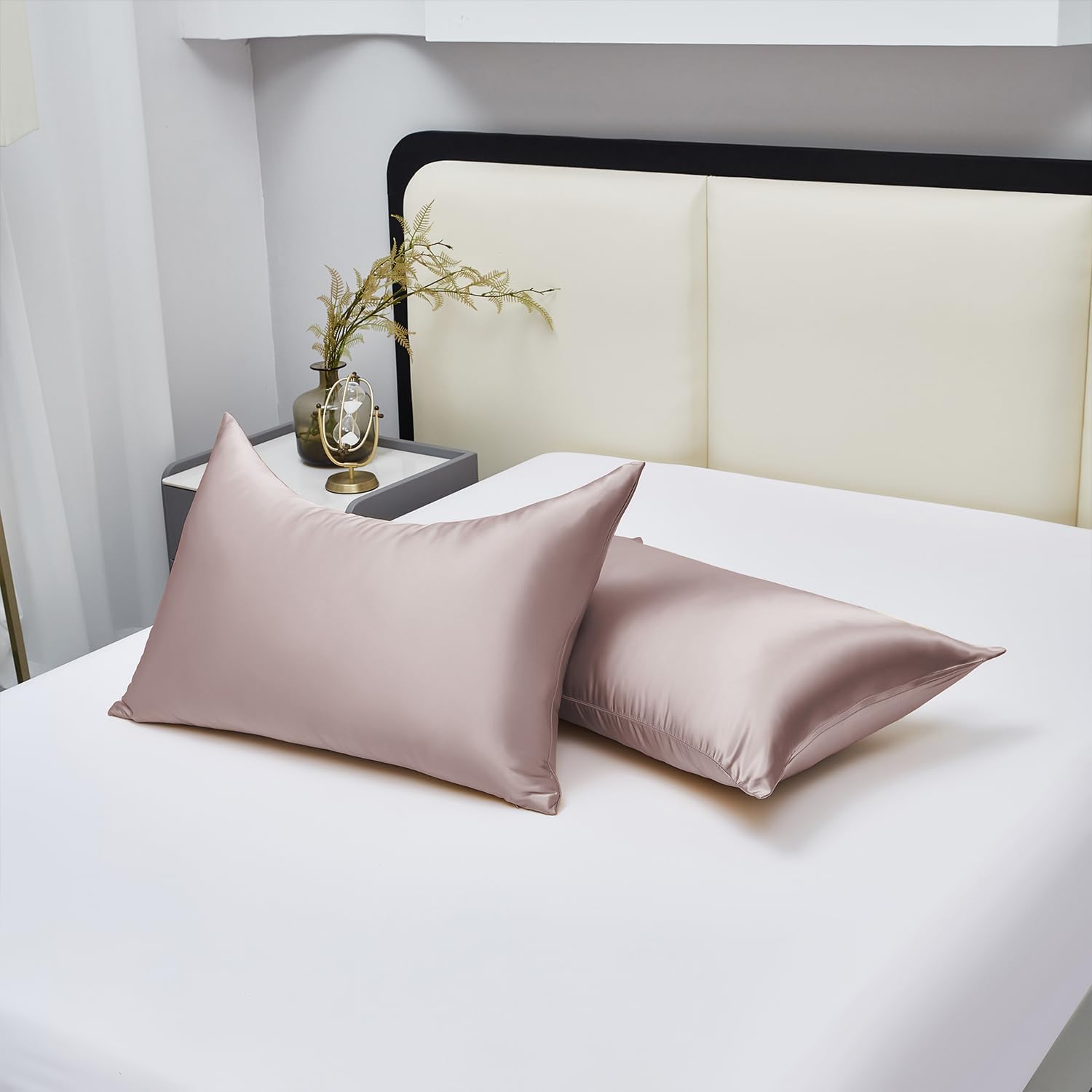 Amazon.com: HIG Cooling Curved Pillow Cases 2 Pack - Silky Soft Stretch ...