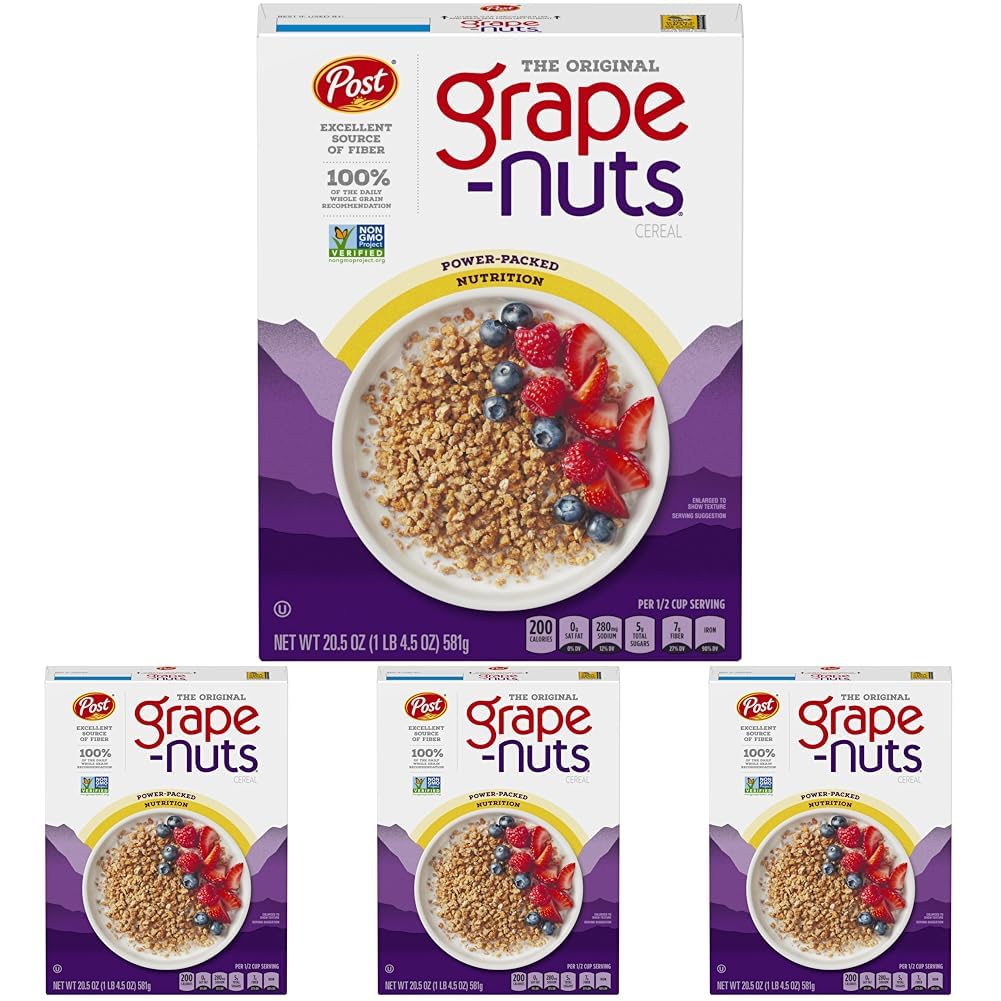 Amazon.com: Grape Nuts Original Breakfast Cereal, Crunchy Whole Grain ...