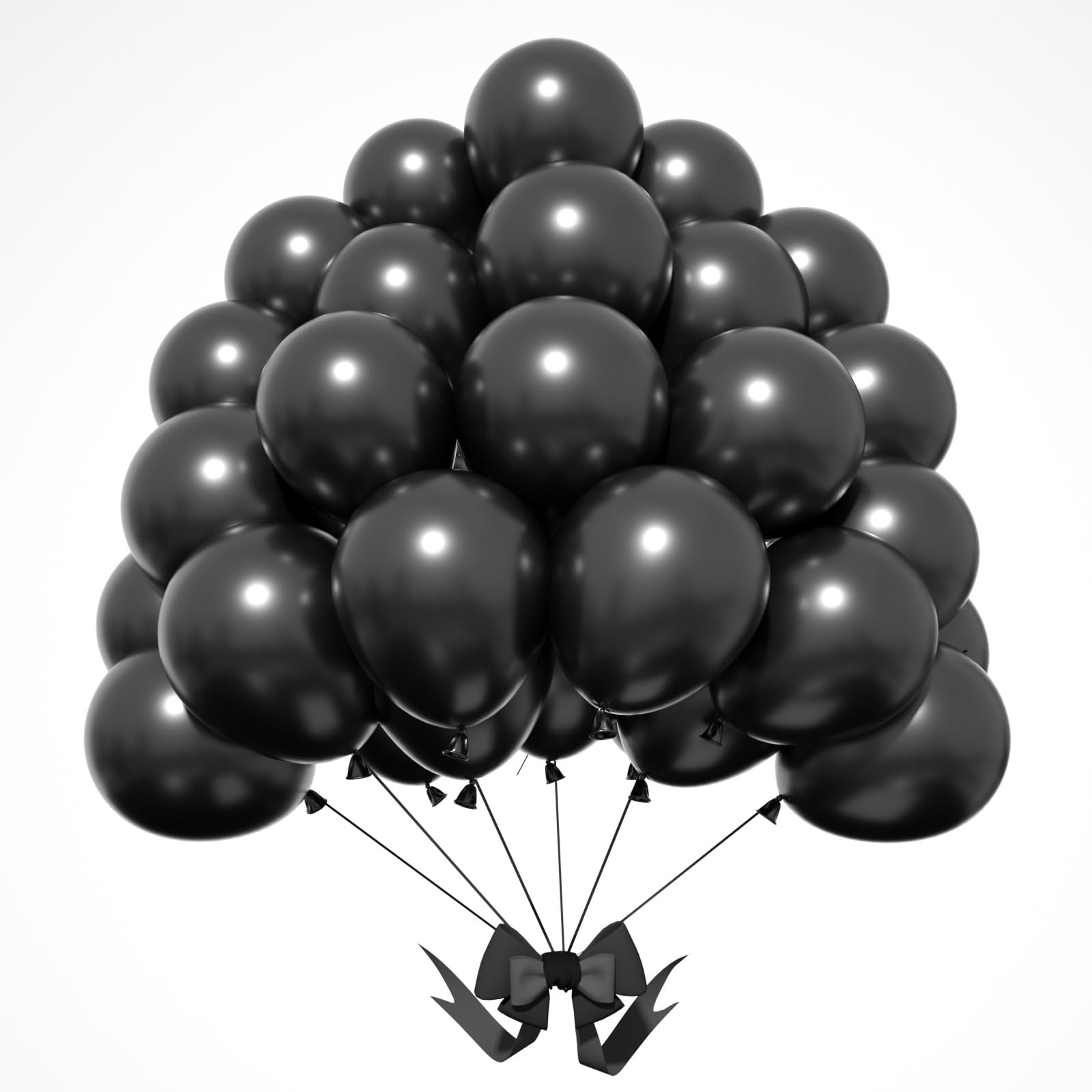 Snapklik.com : Black Balloons 12 Inch - 89Pcs Latex Party Balloons Arch ...