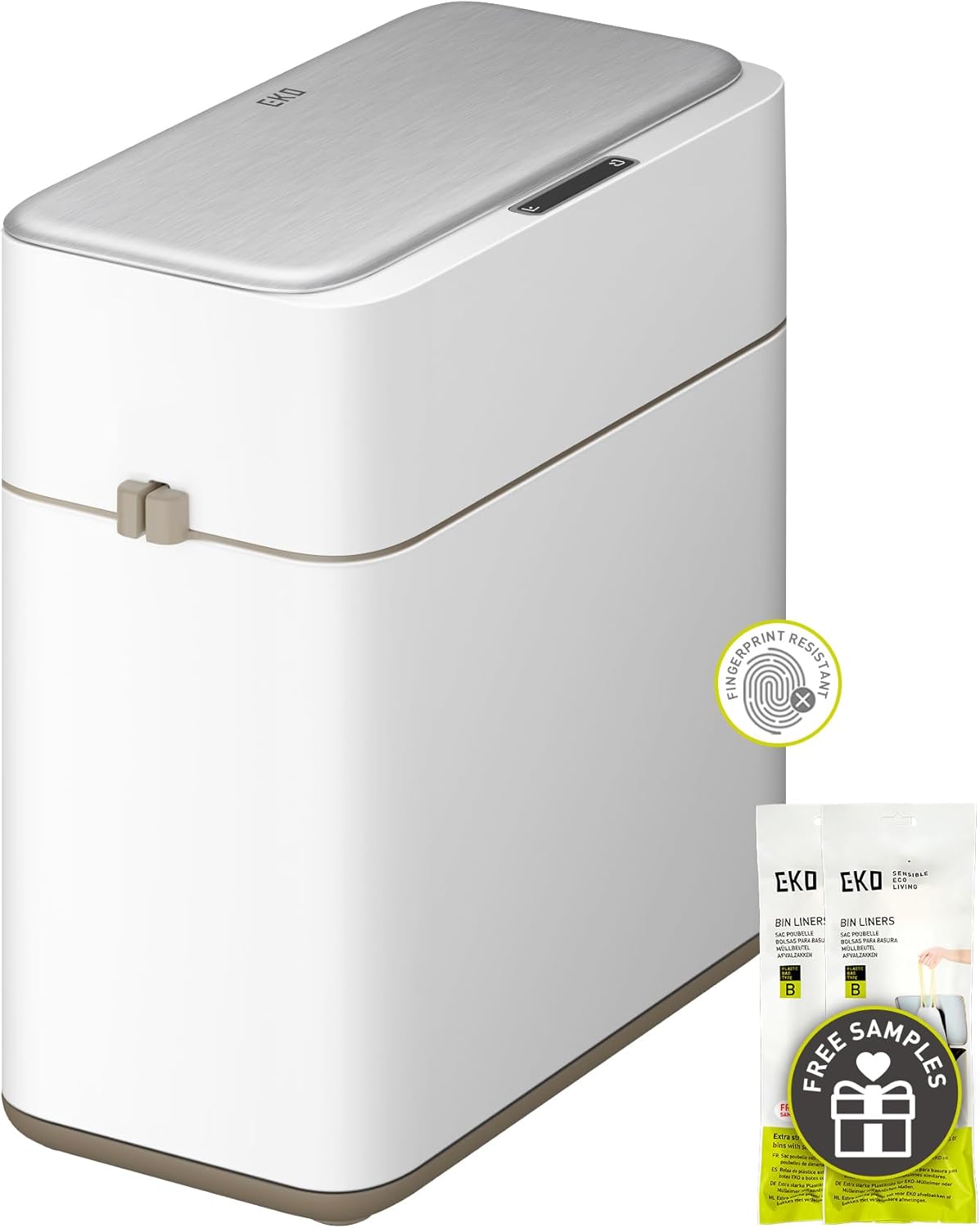 Amazon.com: EKO Automatic Bathroom Trash Can with Lid, 2.1 Gallon ...