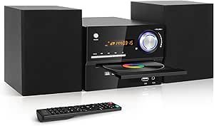 Micro HiFi System Compact Systems Nostalgic Bluetooth Stereo System for ...