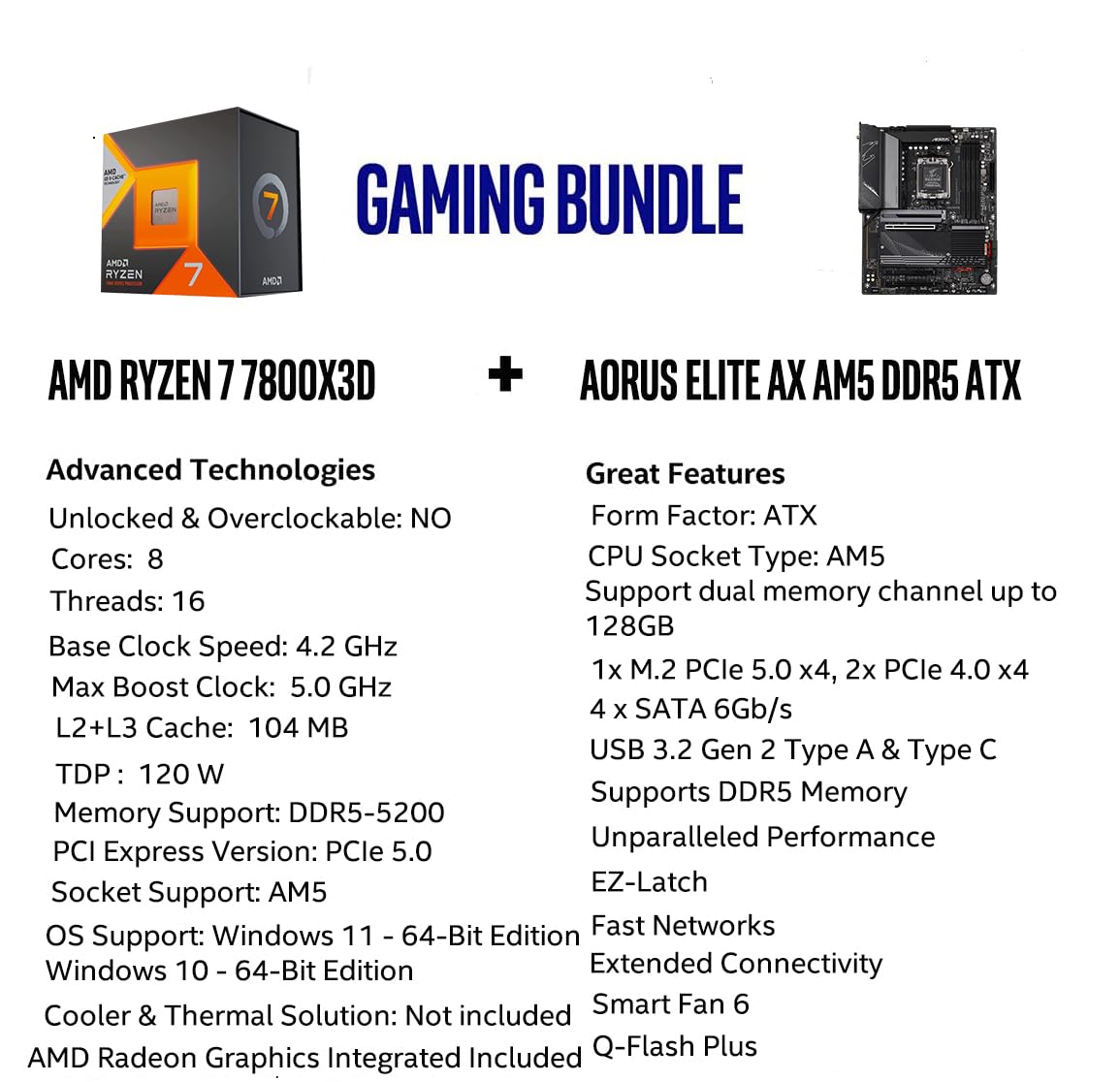 Snapklik.com : INLAND Micro Center AMD Ryzen 7 7800X3D 8-Core16-Thread ...