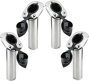NovelBee 4pcs Boat Fishing Rod Holders,Stainless Steel Fishing Rod Rack ...