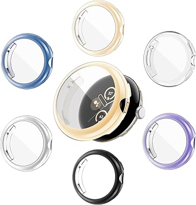 Amazon.com: 6-Pack Watch Cases with Screen Protector Compatible with ...