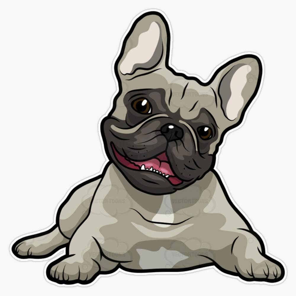 Amazon.com - Cute French Bulldog Sticker Vinyl Waterproof Sticker Decal ...