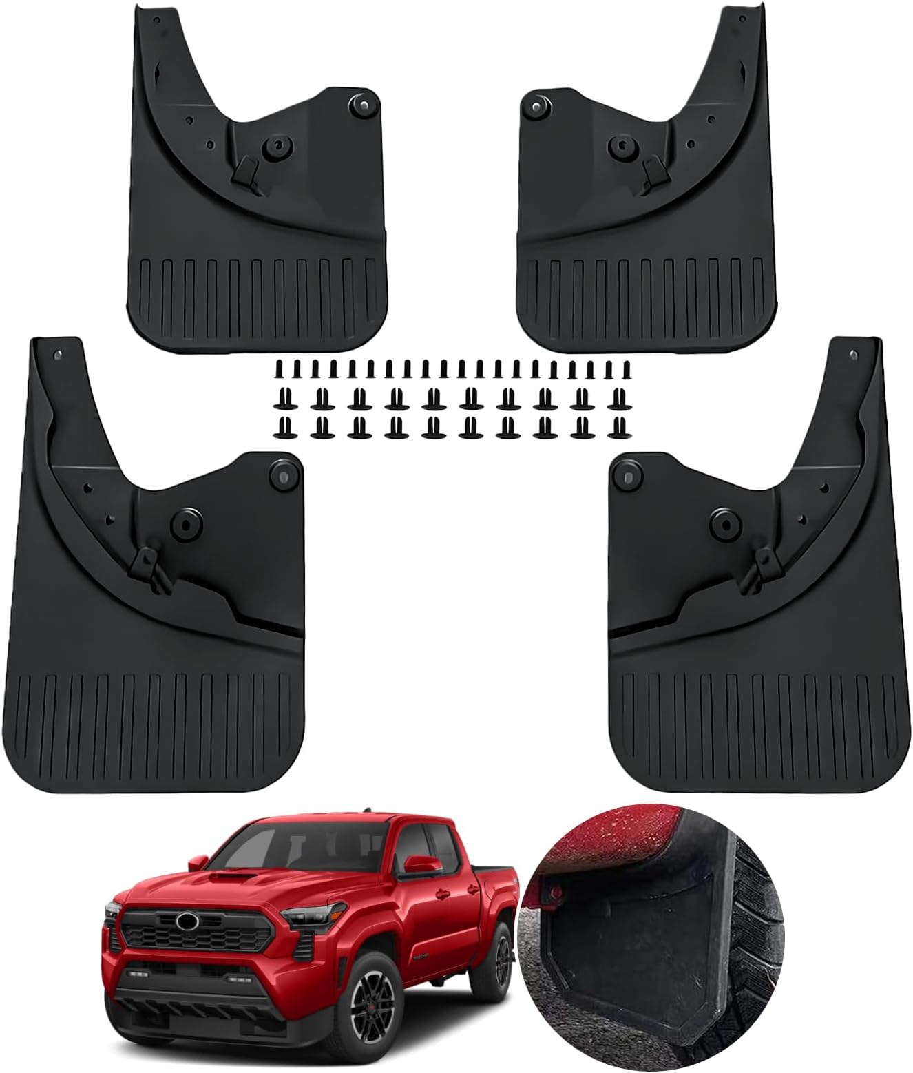 Amazon.com: Mud Flaps Compatible with Toyota Tacoma 2024 2025 - Front ...