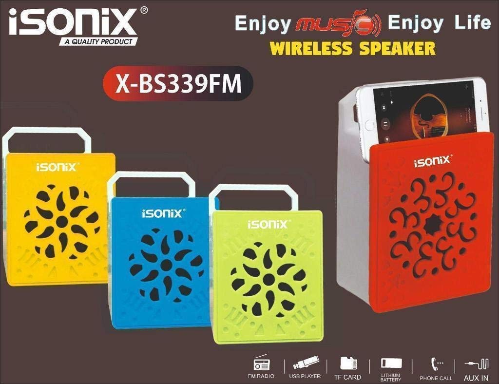 Isonix Smart Wireless Speaker for Mobile Phone and Tablets X-BS339FM ...