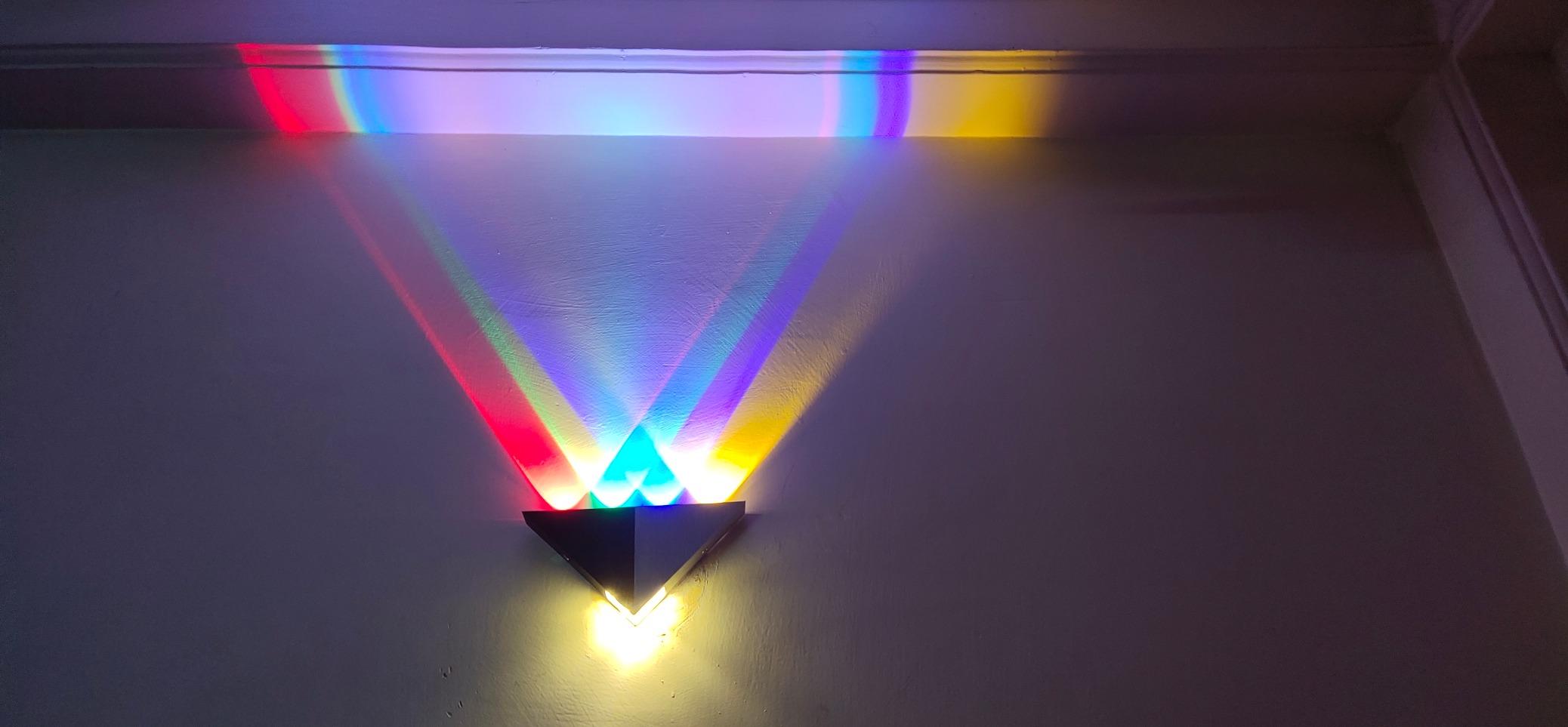 Carsten Triangle Shaped LED Wall Sconce Light Up and Down Indoor ...