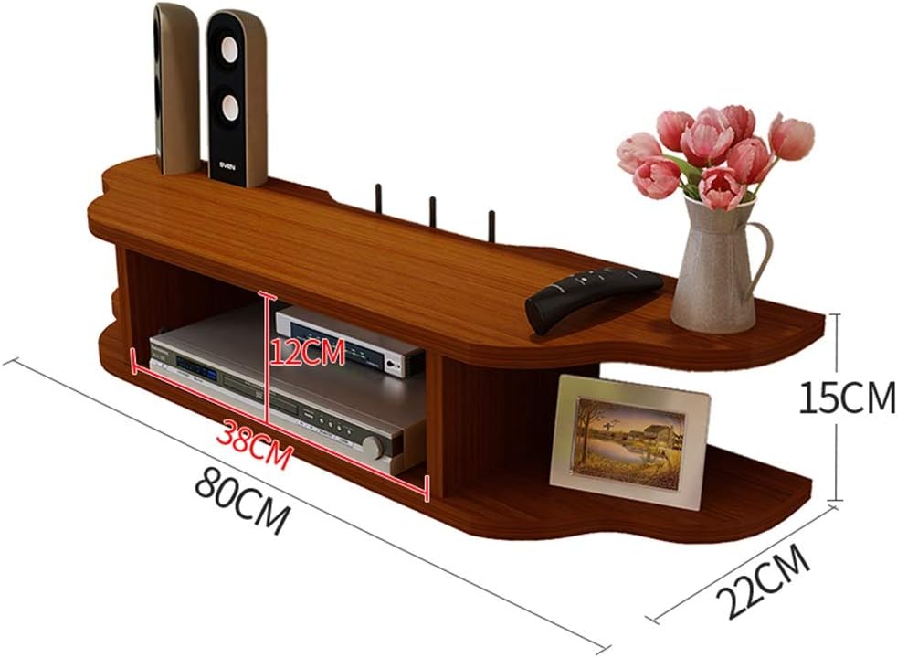 Soporte flotante de TV montado en la pared con estante de ...