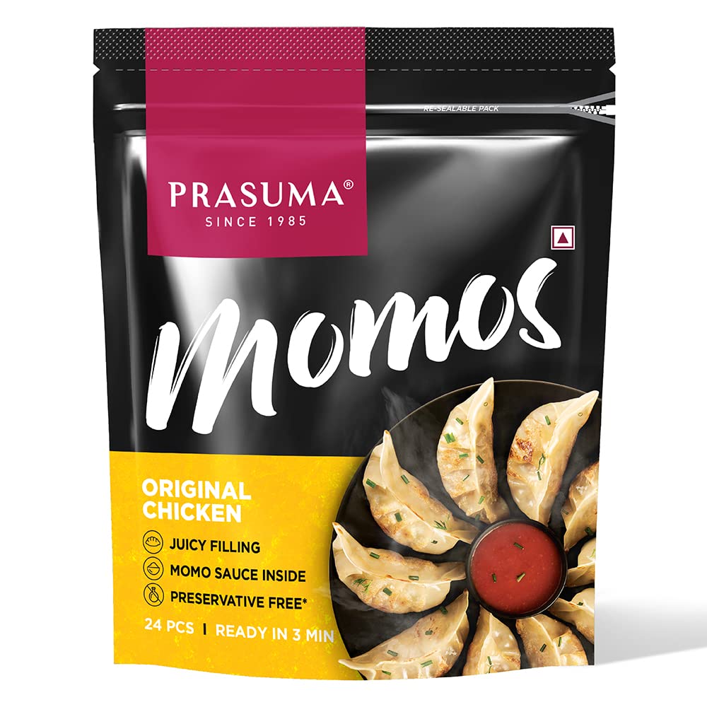 Prasuma Original Chicken Momos, 24 Pieces : Amazon.in: Grocery ...