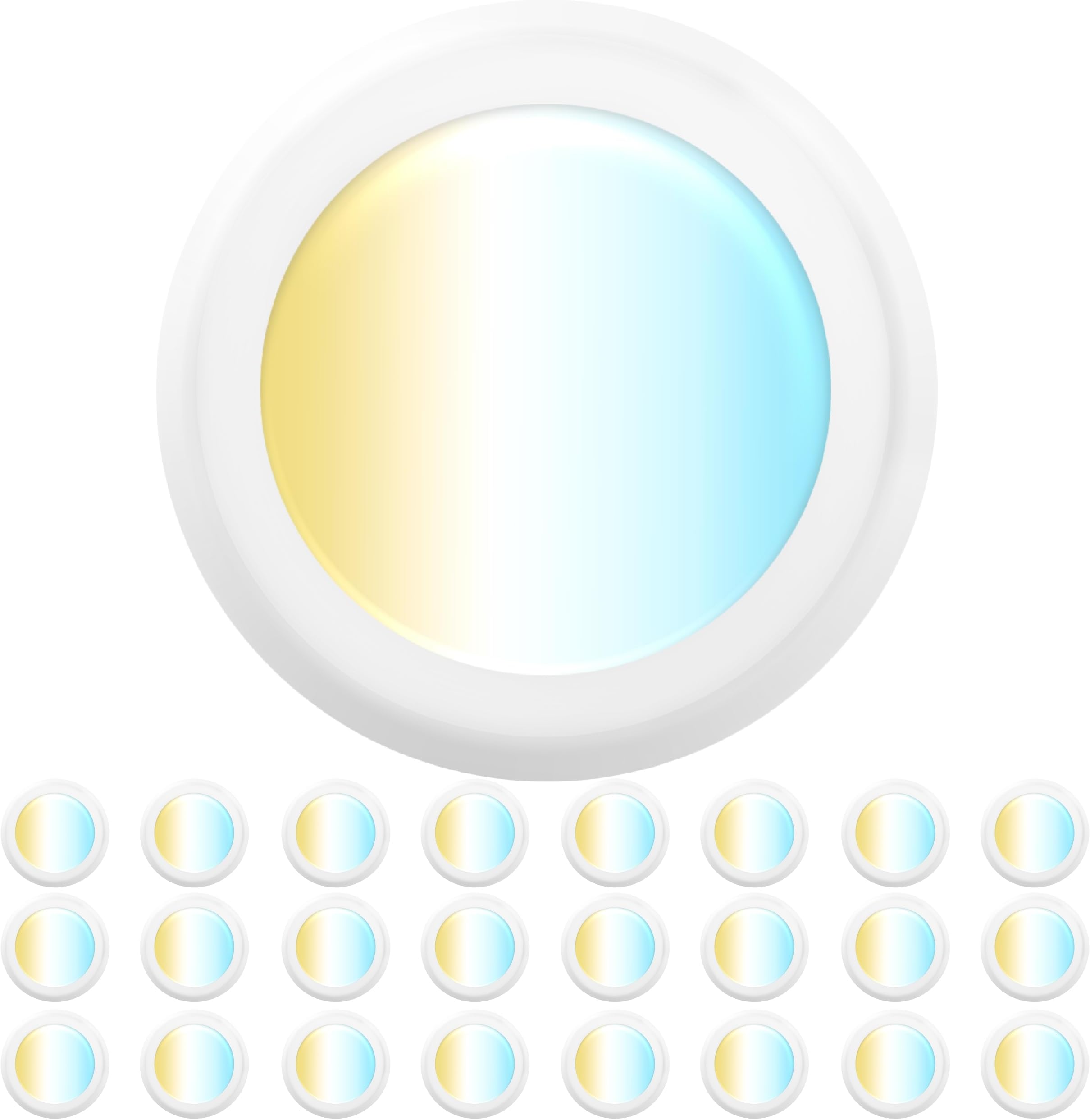 Sunco 24 Pack 6 Inch LED Disk Lights, Flush Mount Disc Recessed Ceiling ...