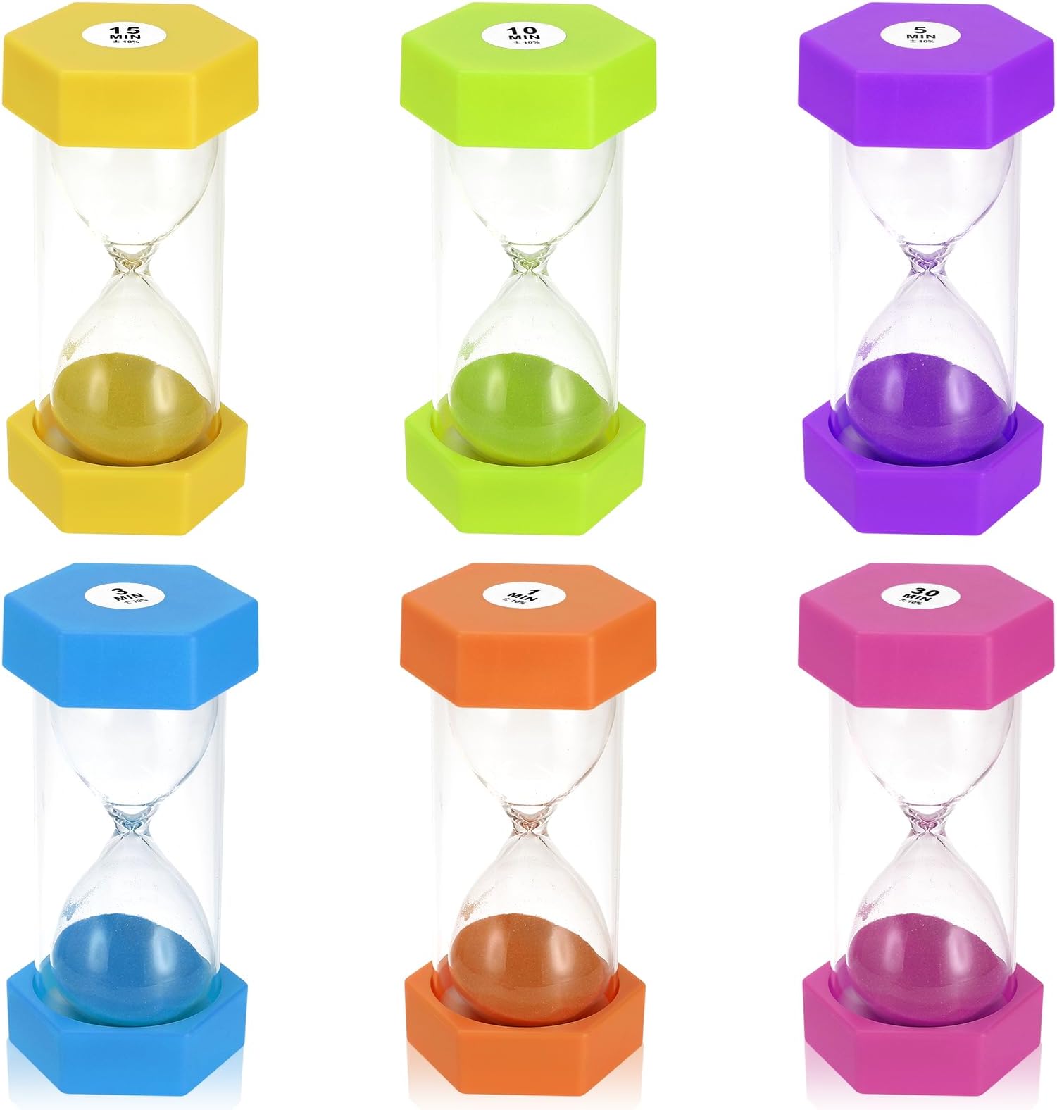 FLIXI Maxi SANDUHREN 6er Set - 1, 3, 5, 10, 15, 30 Minuten - Schule ...