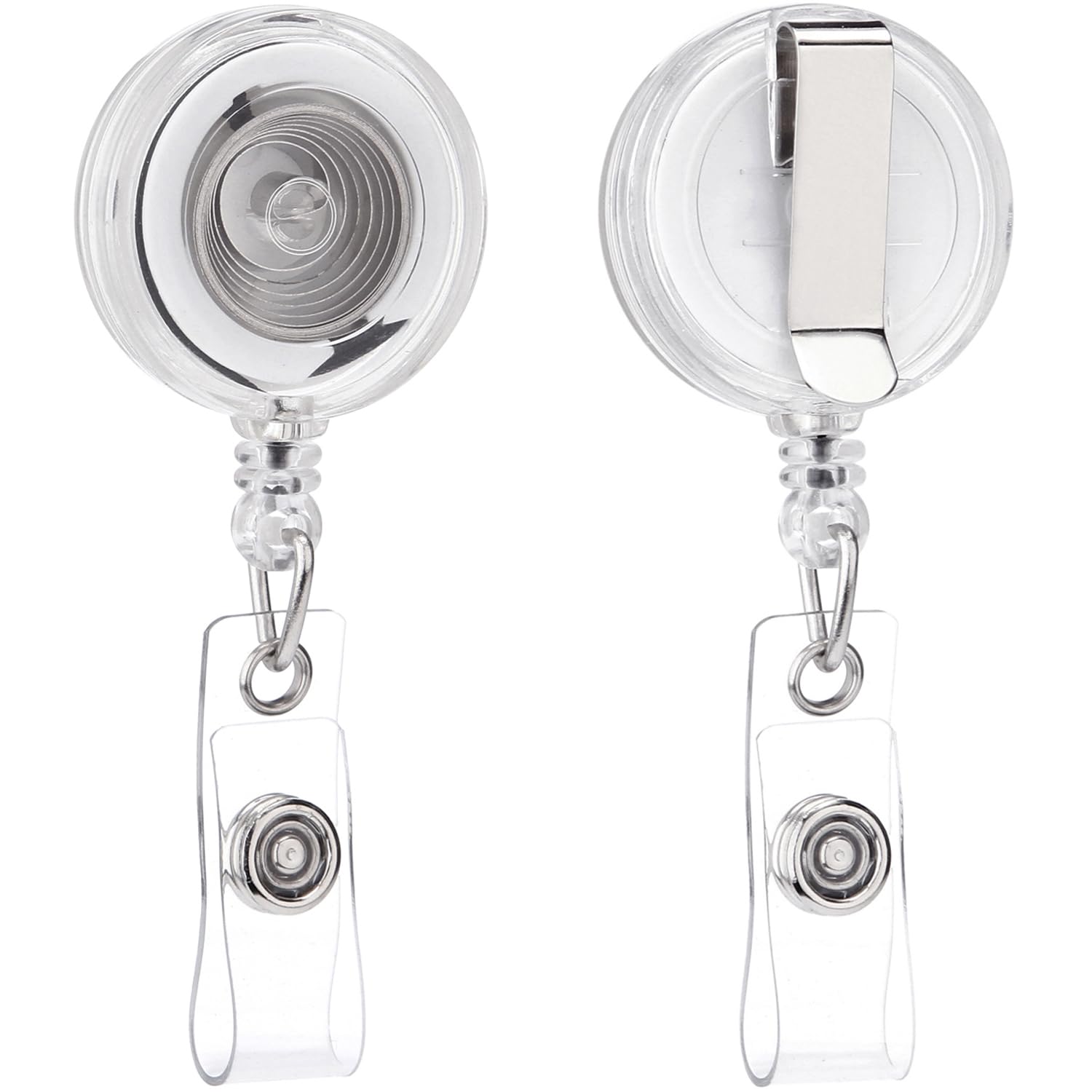 Amazon.com : QREEL Badge Reel with Belt Clip, Badge Holder Retractable ...