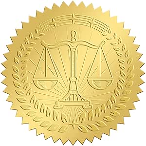 Amazon.com: CRASPIRE 2 Inch Gold Embossed Envelope Seals Stickers ...