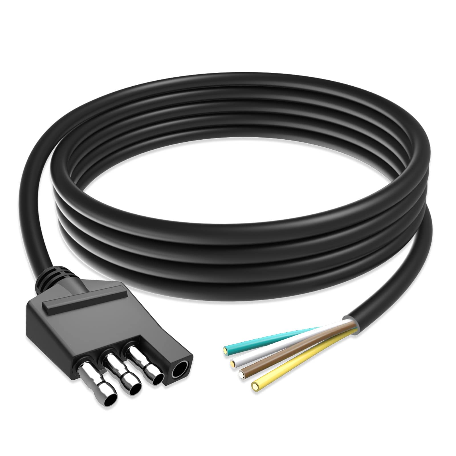 Snapklik.com : 4-Way Trailer Wiring Harness 18AWG 10ft 4-Pin Trailer ...