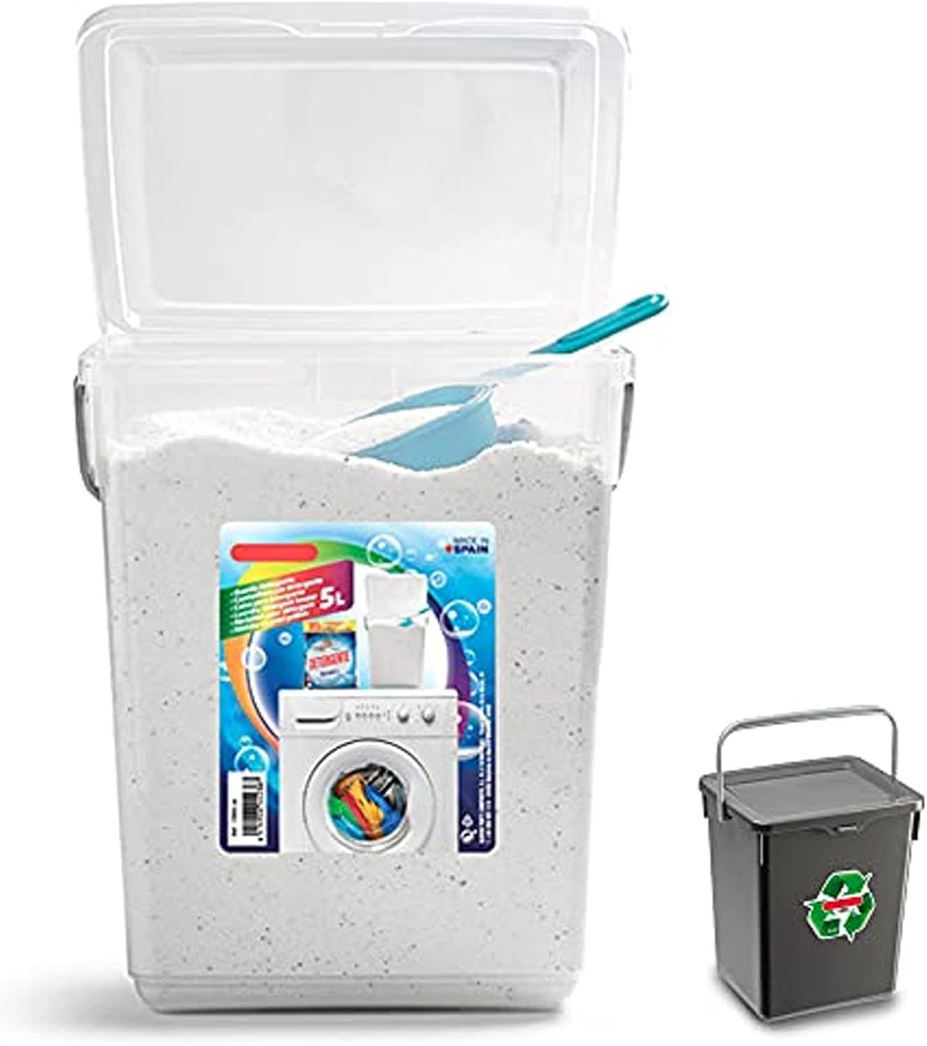 Plastific Plastic 5L Storage Container With Lid and Carry Handle - Soap ...
