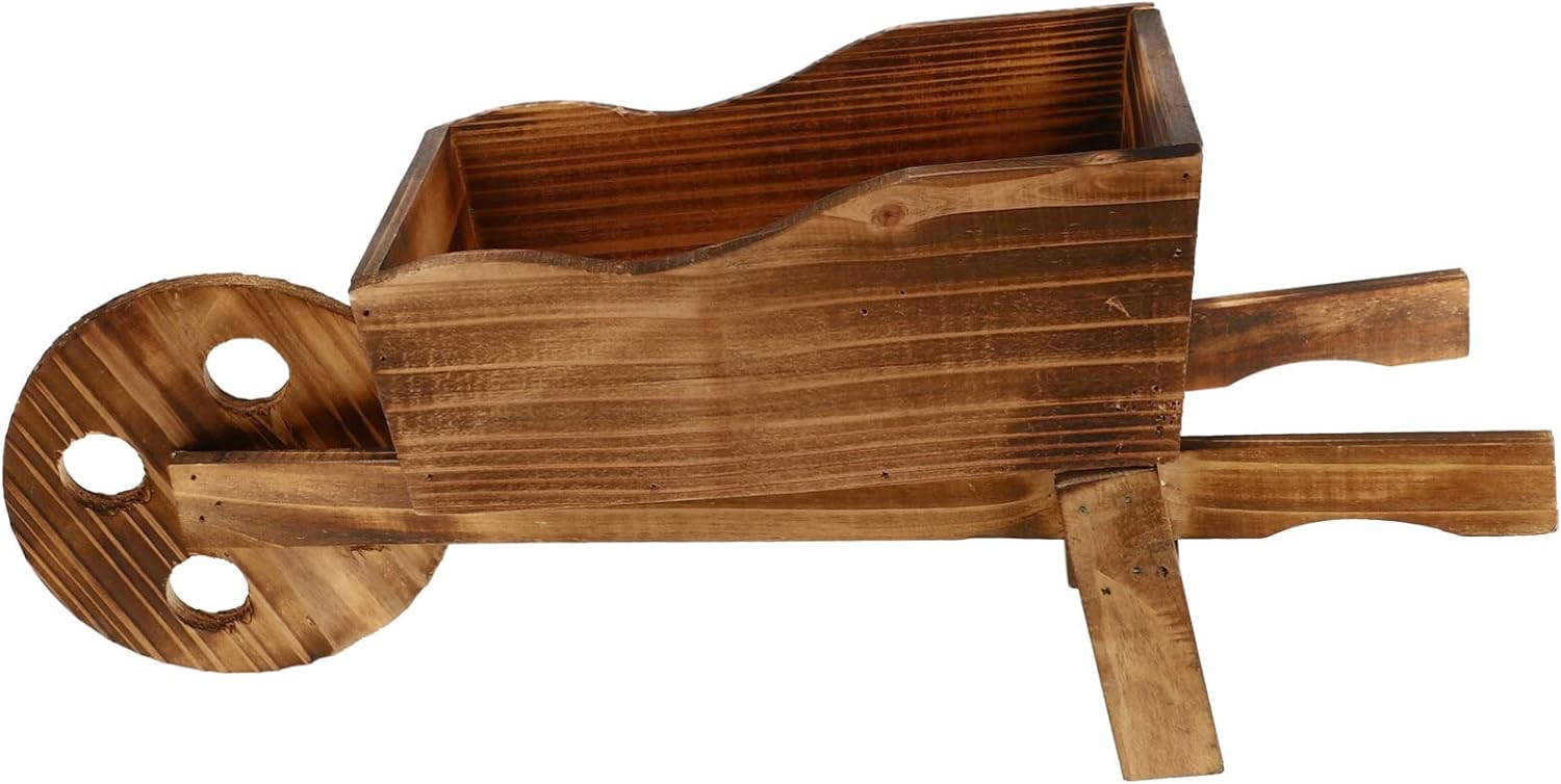 Amazon.com : GANAZONO Wooden Wheelbarrow Planter Crafts for Kids Mini ...
