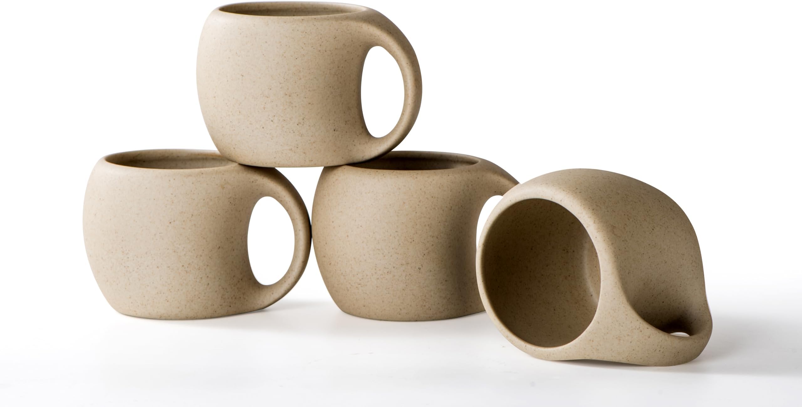 Amazon.com | SYJAN HOME Ceramic Espresso Cups with Handle,6 OZ Ceramic ...