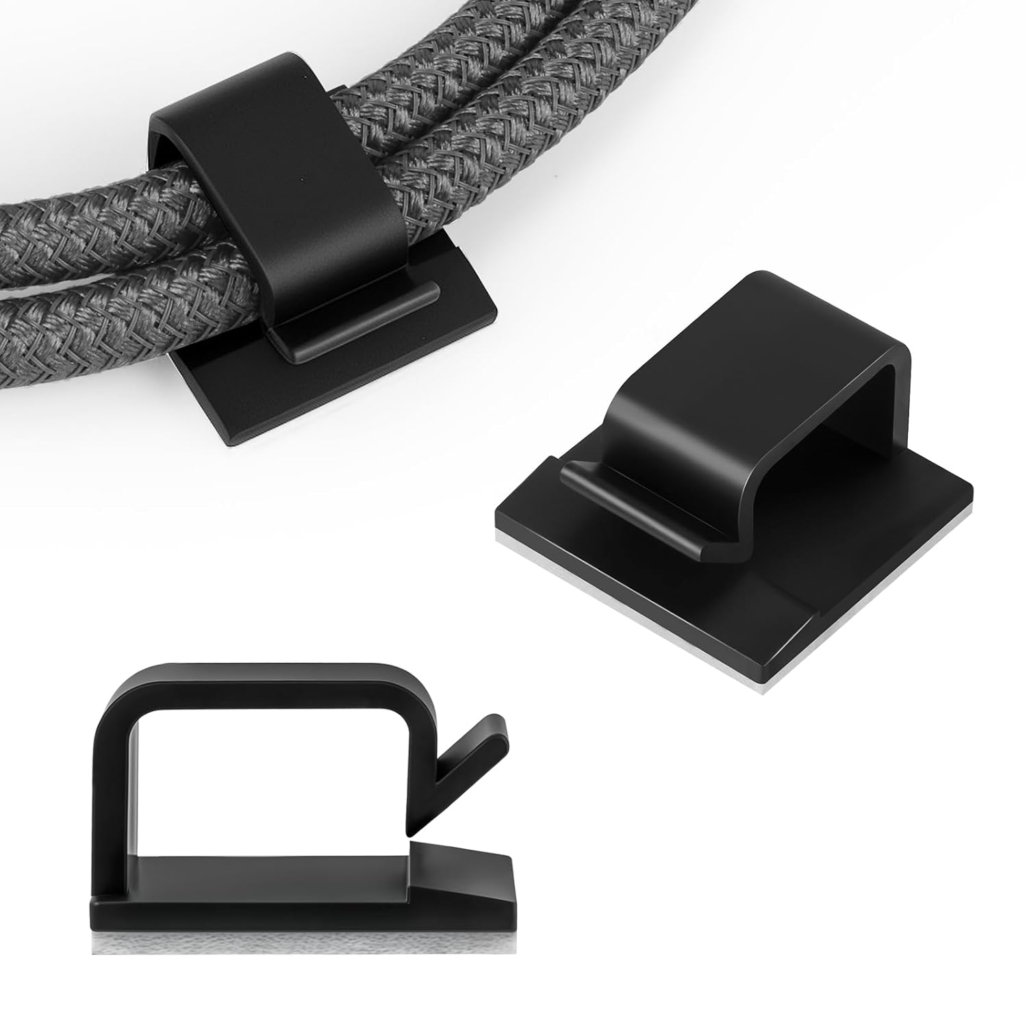 Amazon.com: 63pcs Black Cable Management,Adhesive Cable Clips,Cord ...