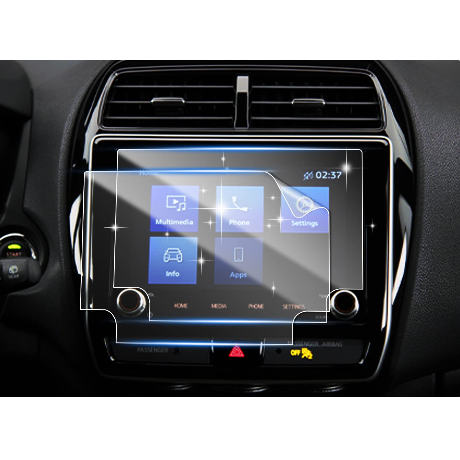 Amazon.com: SHAOHAO for 2022 2023 Mitsubishi Outlander Sport Screen ...