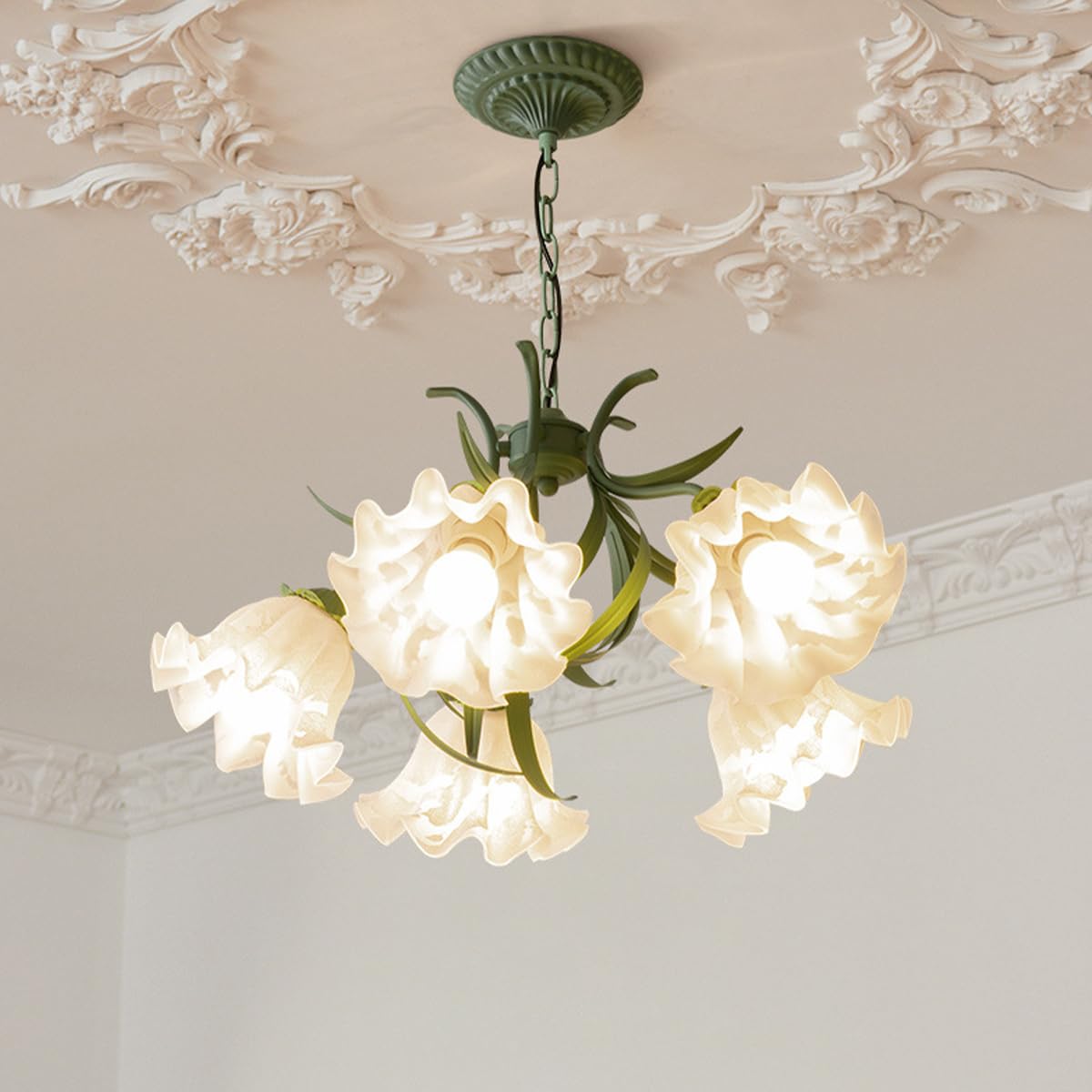 Crystal Flower Light Fixture