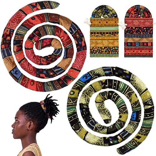 Amazon.com : 4 PCS Spiral Lock Hair Tie with 4 Bags Colorful Dreadlock ...