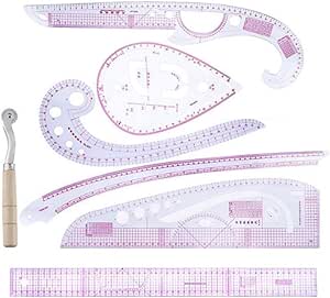 Set A, DIY Sewing Ruler Tailor Set, French Metric Plastic Curve Shaped ...