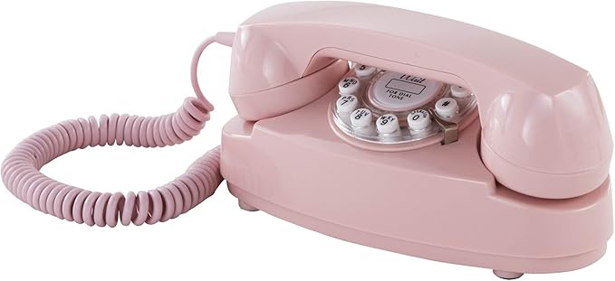 Amazon.com : Crosley CR59-PI Princess Phone with Push Button Technology ...