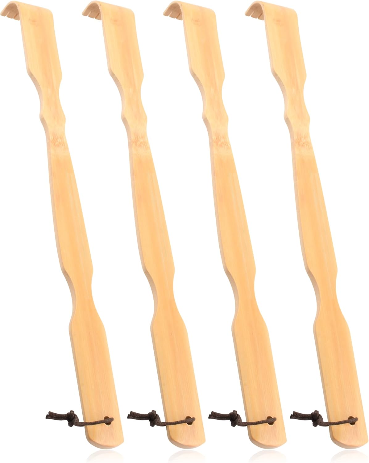 Renook Wooden Bamboo Back Scratcher, 17" Natural Handmade Back ...