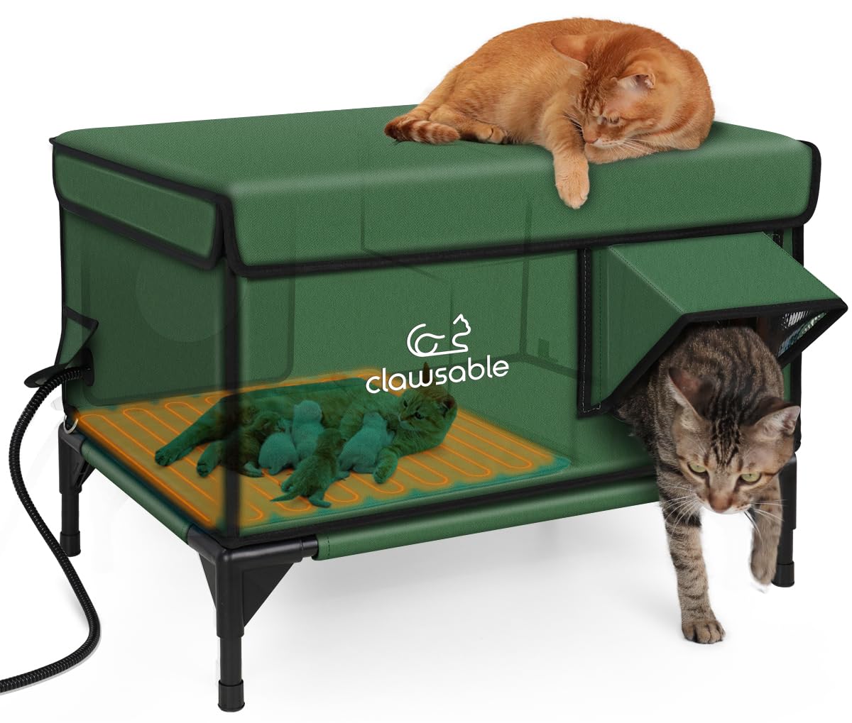 Snapklik.com : Clawsable Indestructible Heated Cat House For Outside ...
