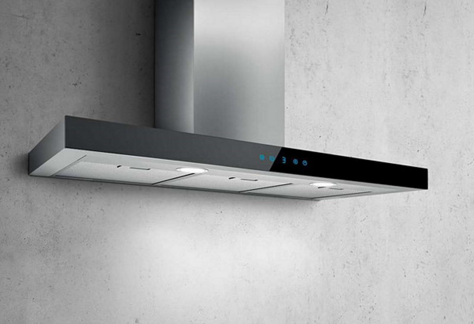 Zeeco 90 CM Turboair Square Range Hood, 900m3/h Airflow, Black Glass ...
