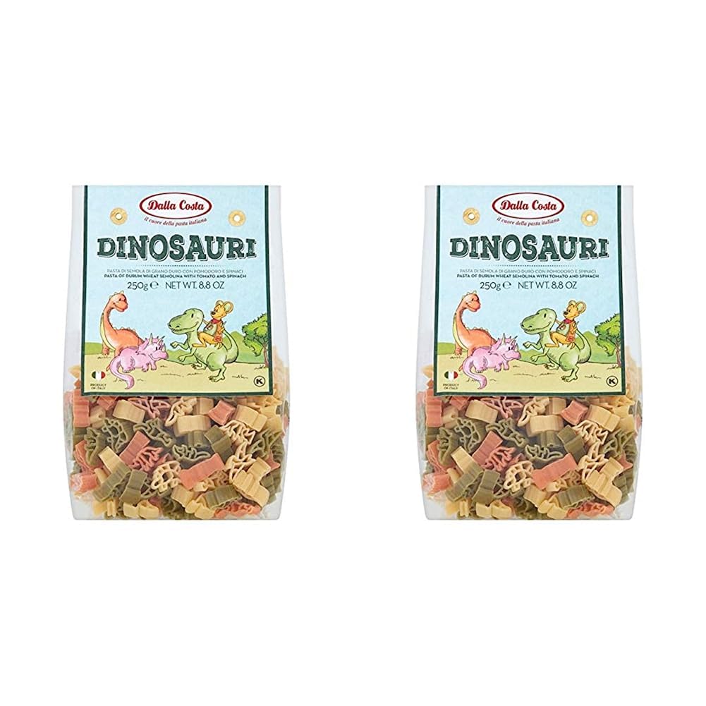Dalla Costa Dinosauri Pasta 250g (Pack of 2) : Amazon.co.uk: Grocery