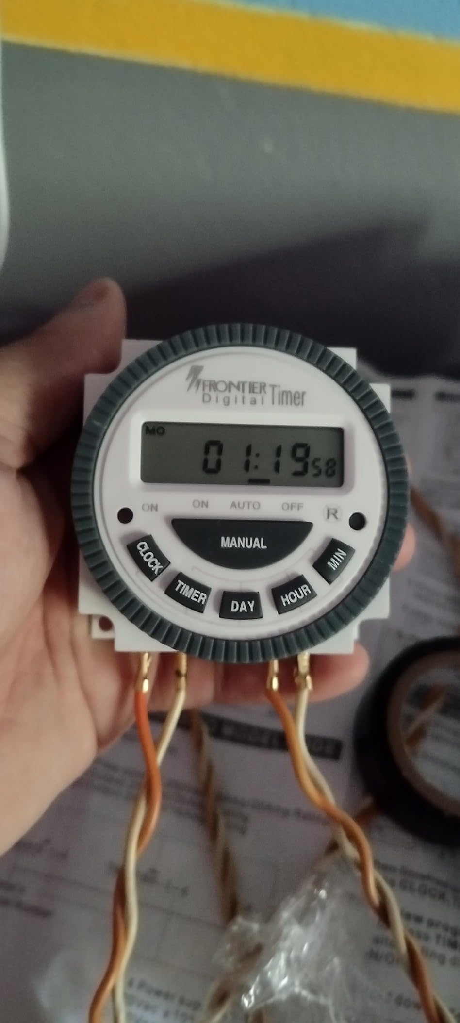 Frontier TM619H2 Digital Timer Programmable Time Switch with LCD 4 Pin ...