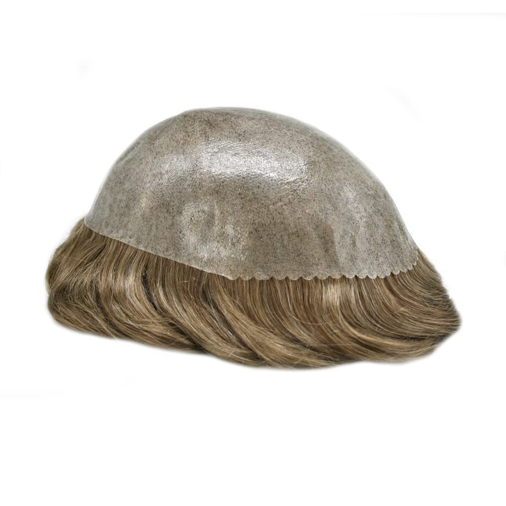 Amazon.com : Healthlif Mens Toupee Human Hair 64 Colors Transparent ...