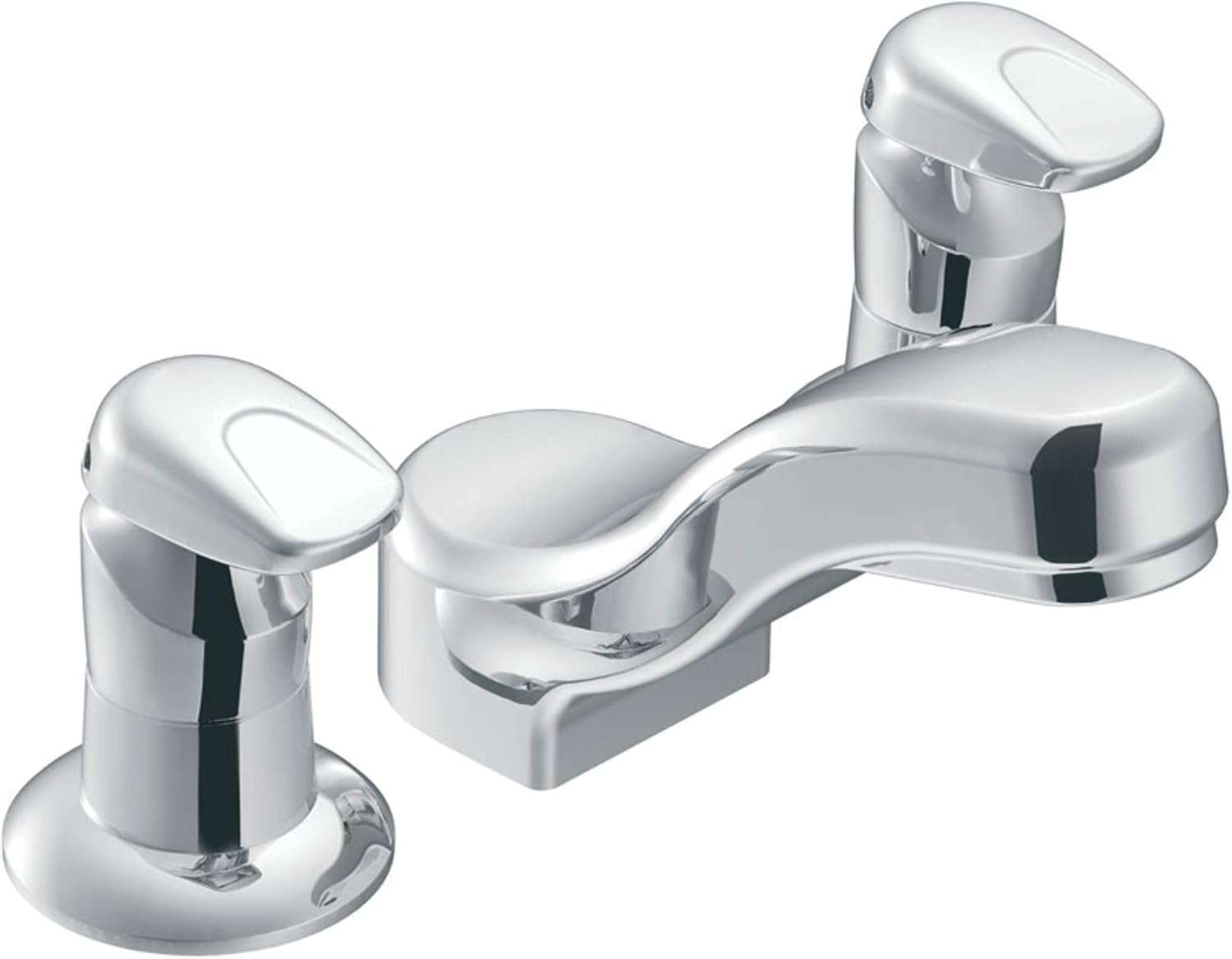 Moen 8889 Commercial M-Press Widespread Metering Lavatory Faucet .5 gpm ...