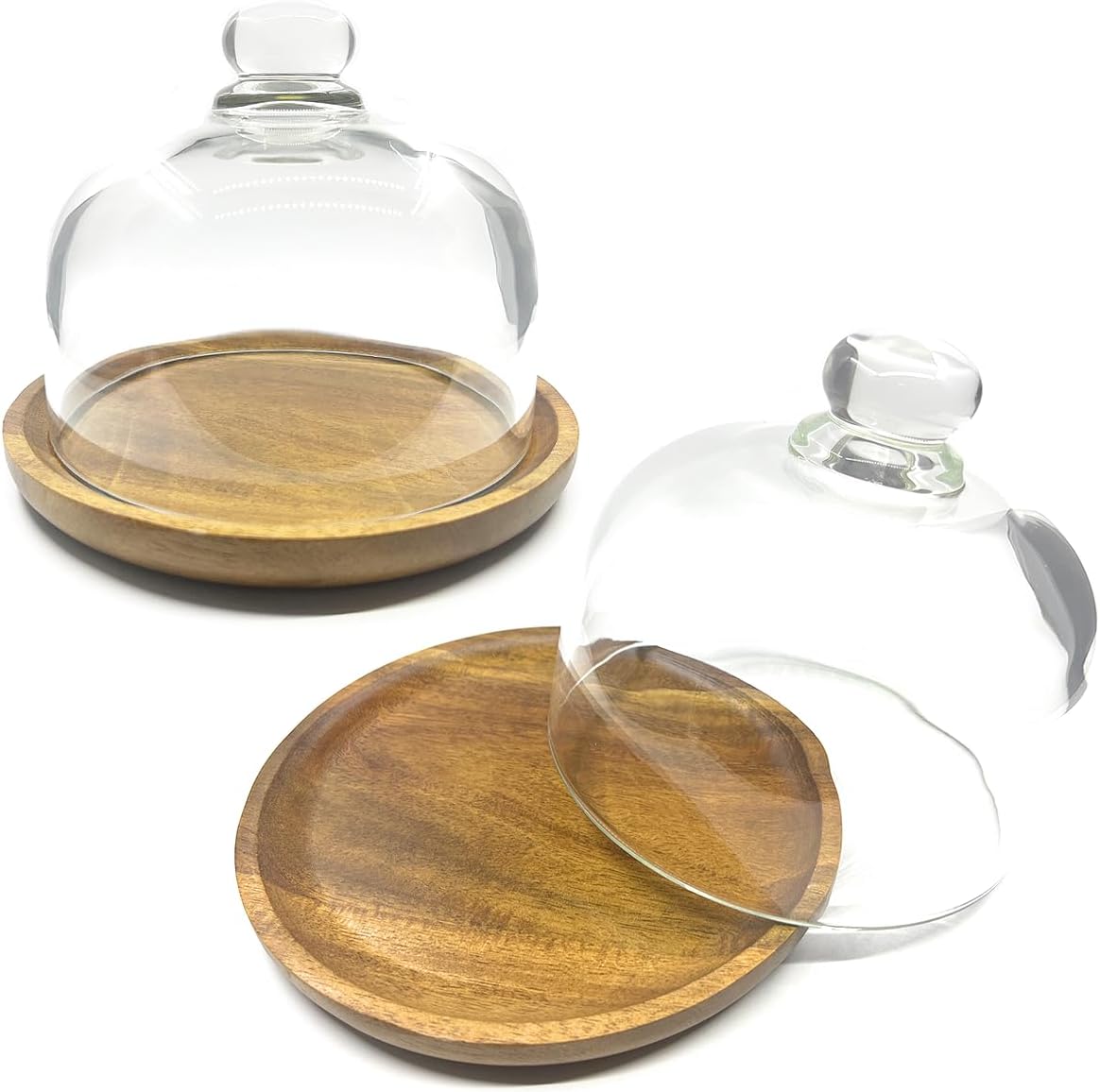 Amazon.com | MyGift 7.5 Inch Small Clear Glass Dessert/Cheese Cloche ...