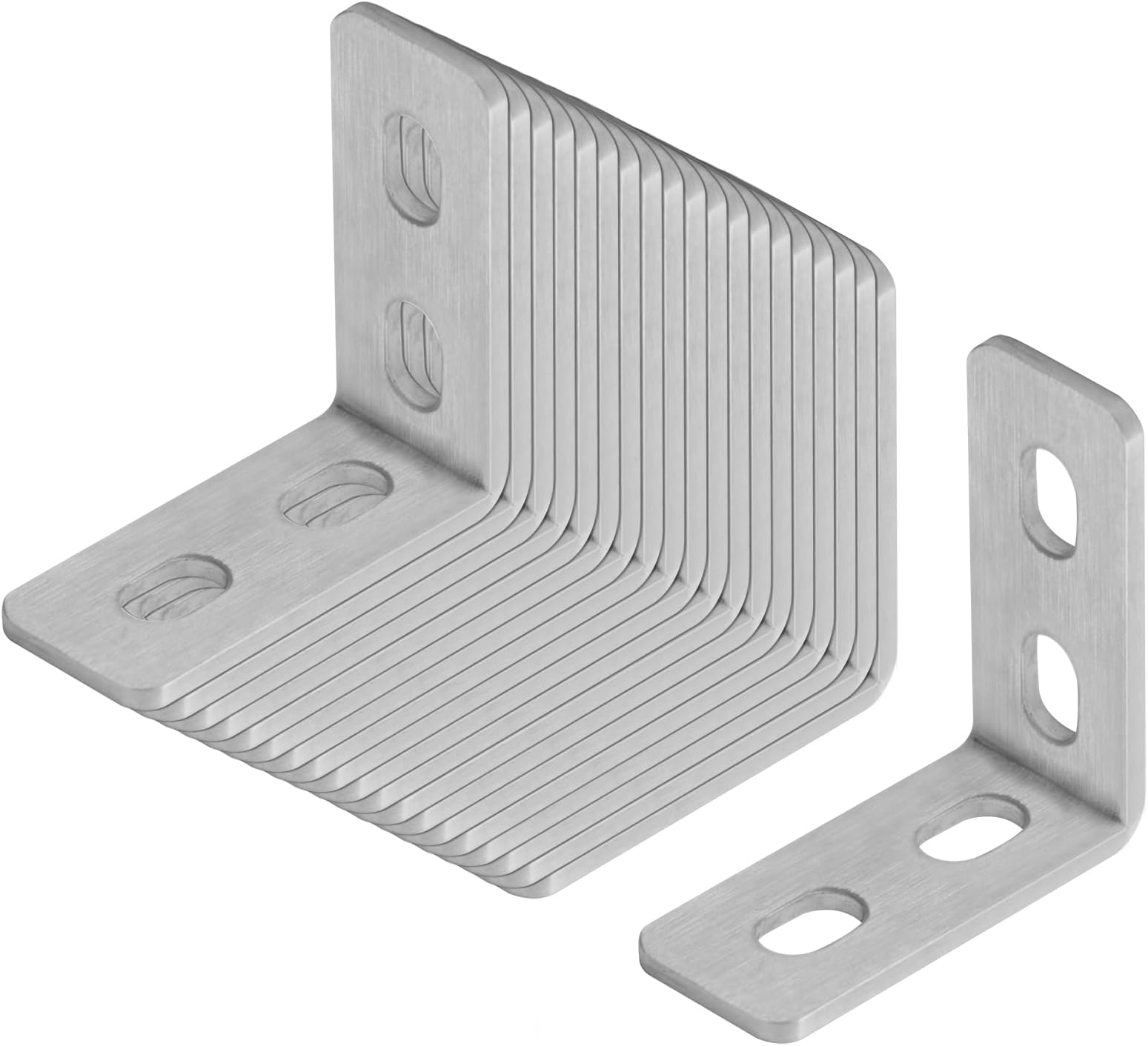 Amazon.com: Carrittons 8 Pcs Black Slotted L Bracket, Corner Braces ...